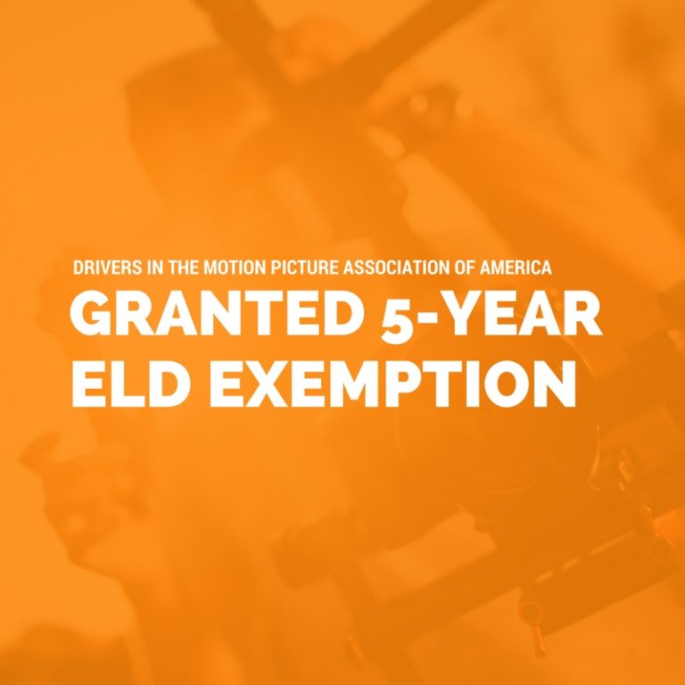 5-Year ELD Mandate Exemption Granted to Drivers in the Motion Picture Association of America ...